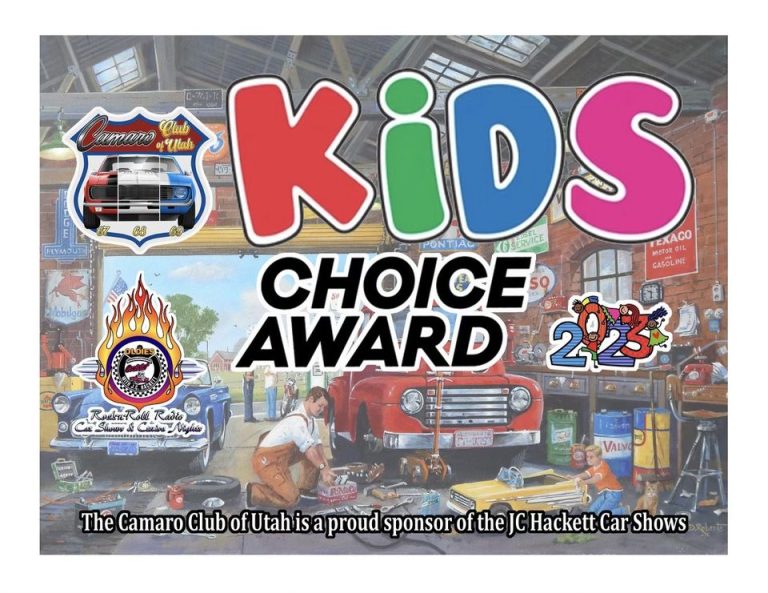 Garage Grill Draper Car Show with CCOU Kids Choice Award - Utah Car Culture